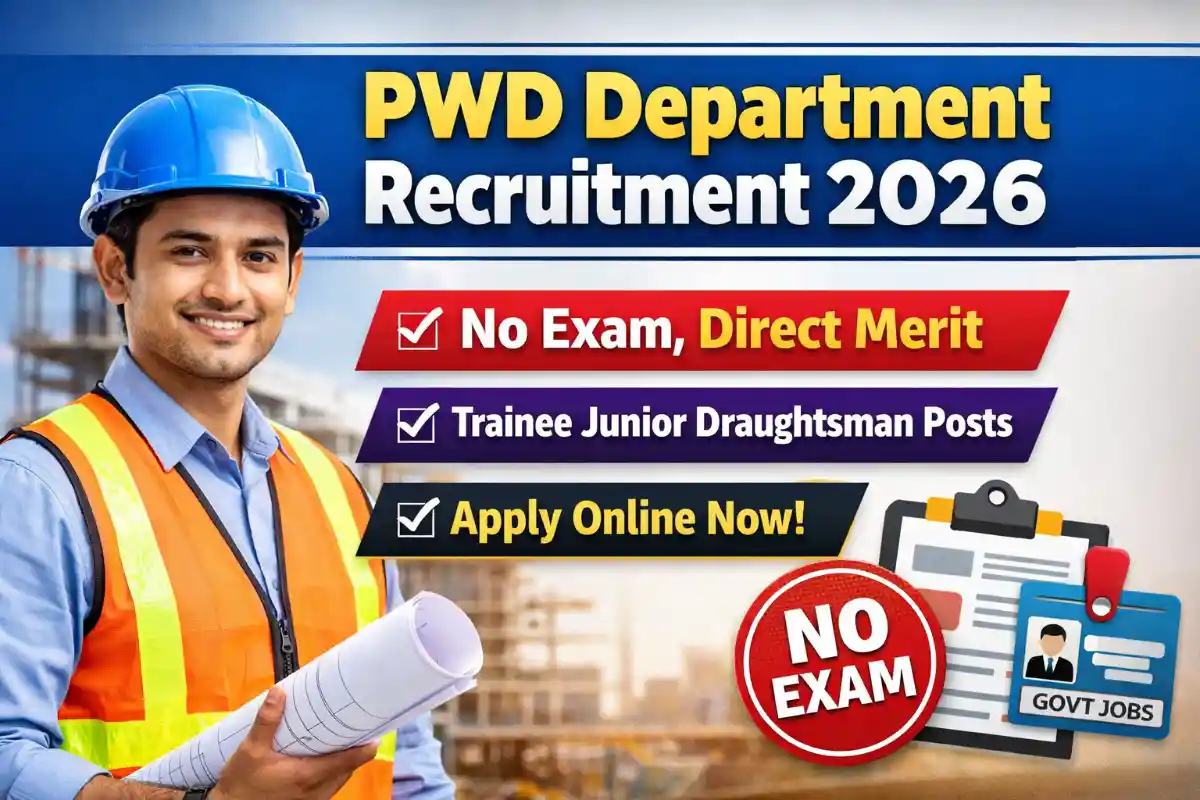 PWD Department Recruitment 2026: No Exam, Direct Merit | Apply Online ...